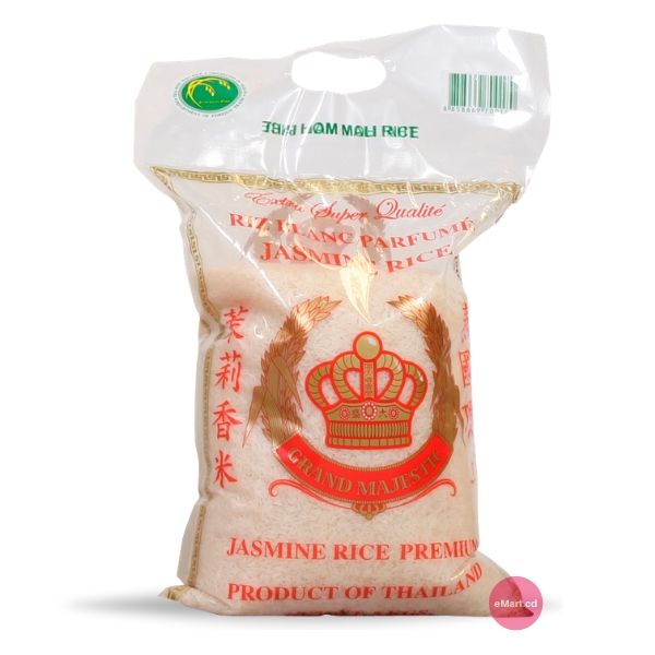 Grand Majestic Riz parfumé au jasmin 5kg disponible à Kinshasa - Yeto